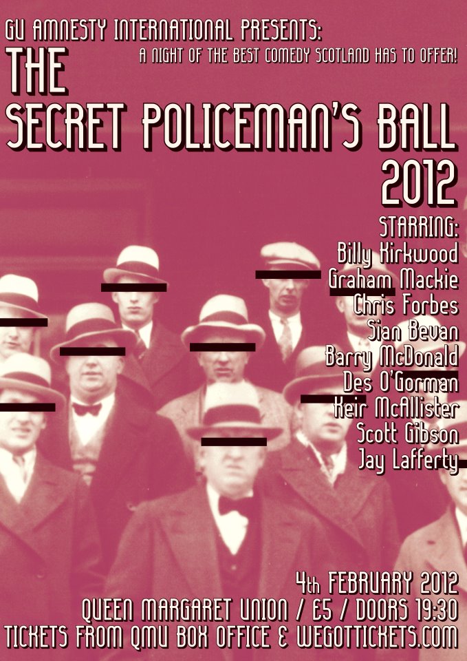 Glasgow University Amnesty International » Secret Policeman’s Ball!
